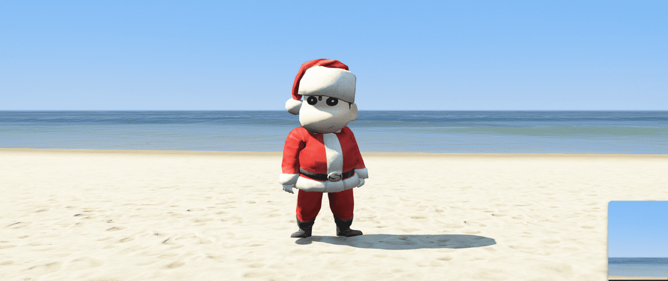 GTA 5 Mods Big Santa Clause Shin-chan Addon Ped