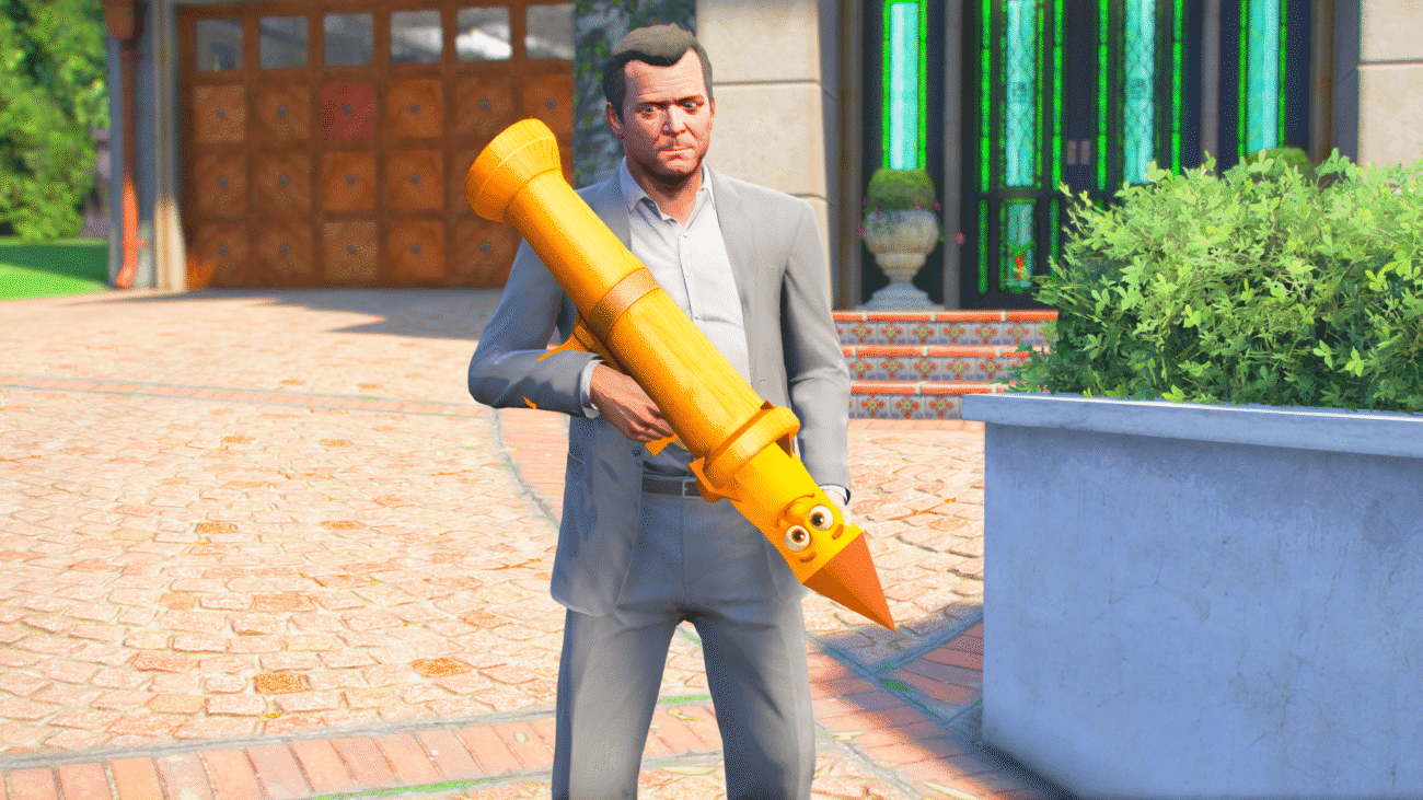 GTA 5 Mods Tung Tung Tung Sahur RPG Weapon| GTA5MODX