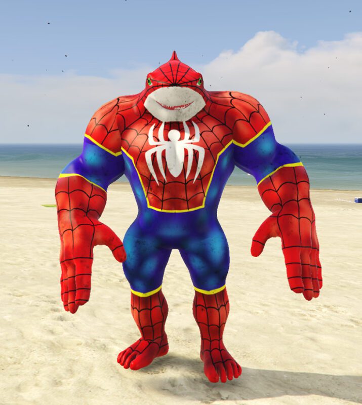 GTA 5 Mods Shark Spiderman Addon Ped+FiveM