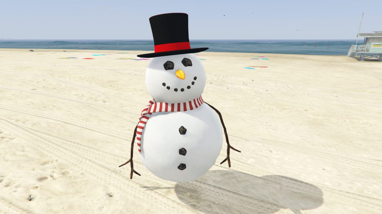 GTA 5 Mods Normal Giant Snow Man Combo Addon Ped+FiveM