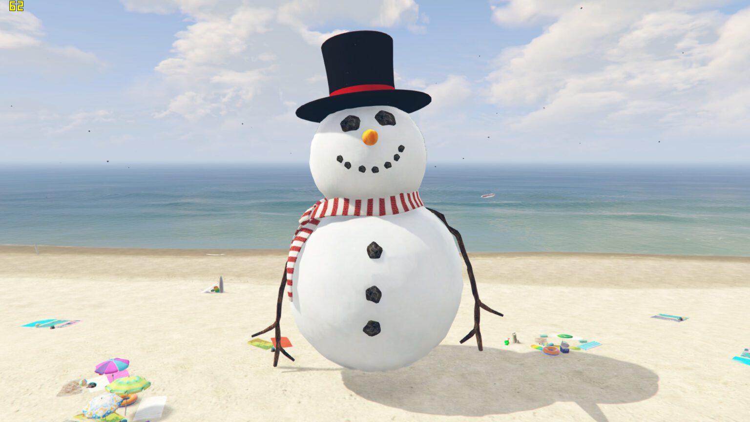 GTA 5 Mods Normal Giant Snow Man Combo Addon Ped+FiveM