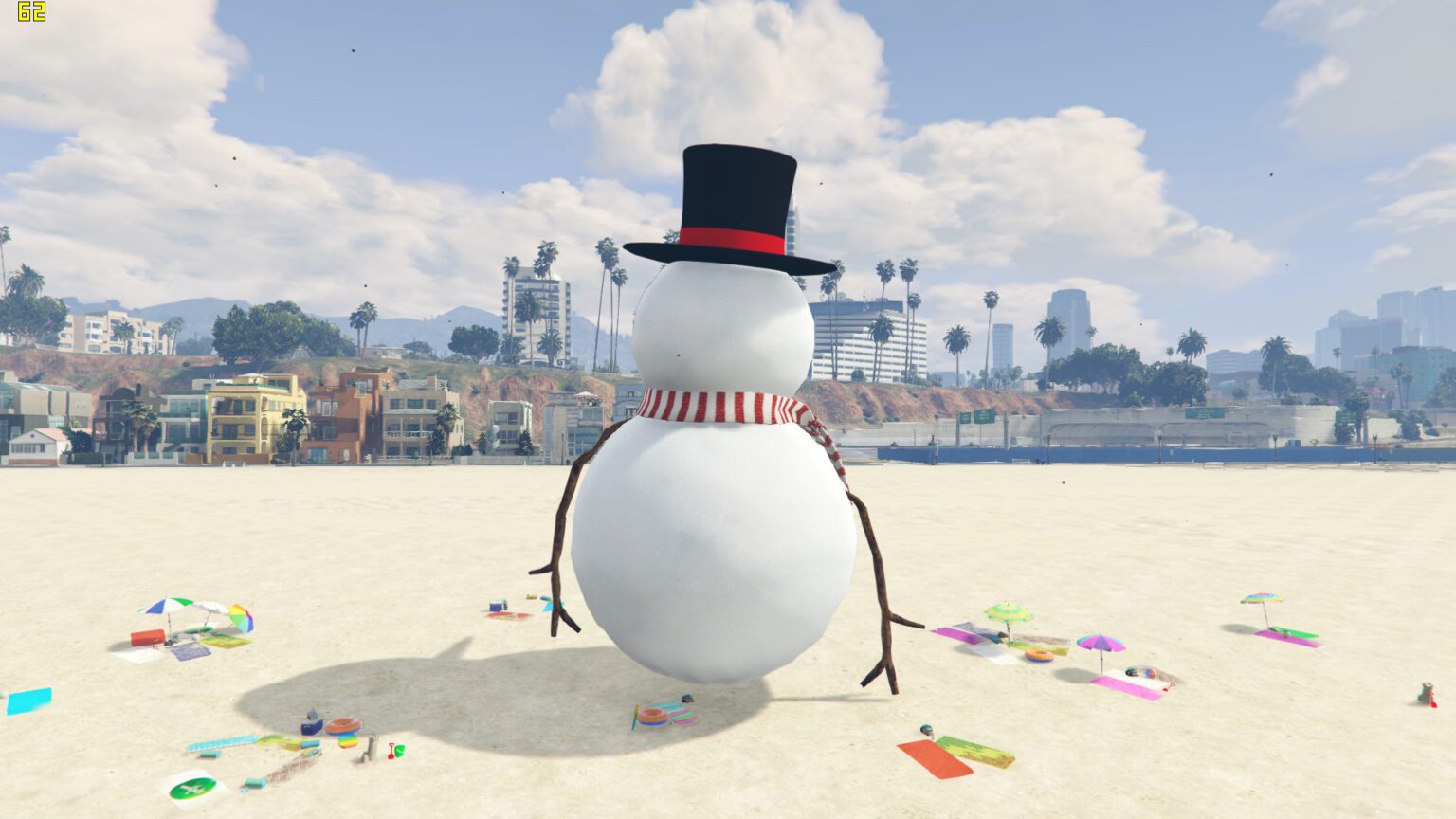 GTA 5 Mods Normal Giant Snow Man Combo Addon Ped+FiveM