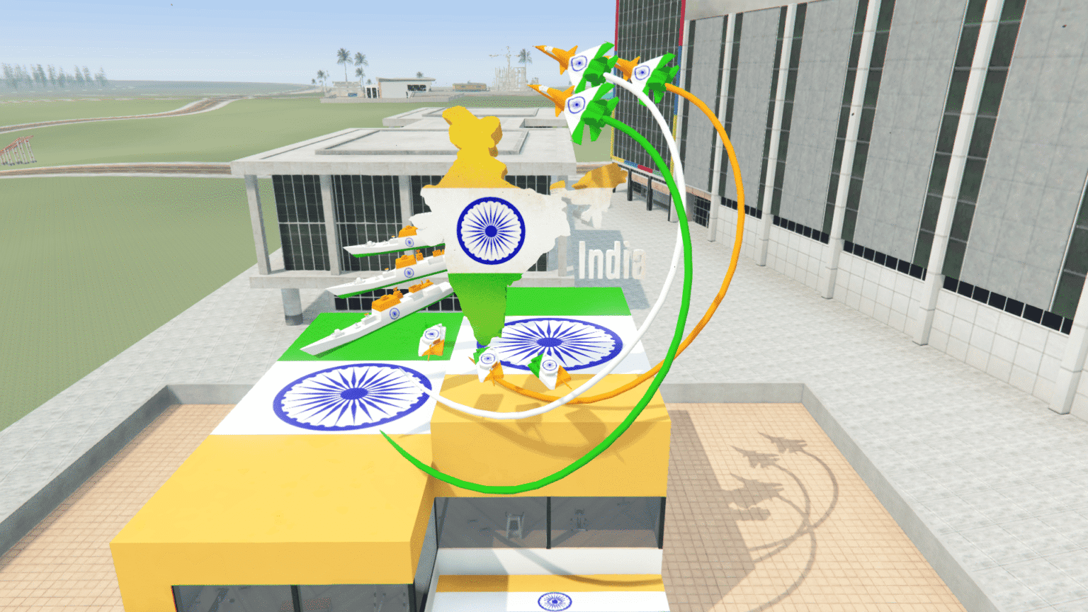 GTA 5 Mods Indian Bike Driving 3D Indian Flag House Addon Prop